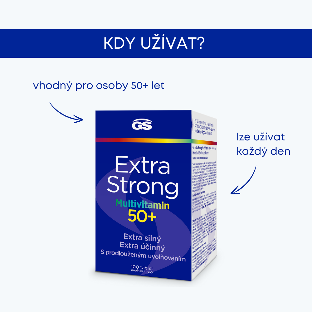 GS Extra Strong Multivitamin 50+, 100 tablet | GSKlub.cz