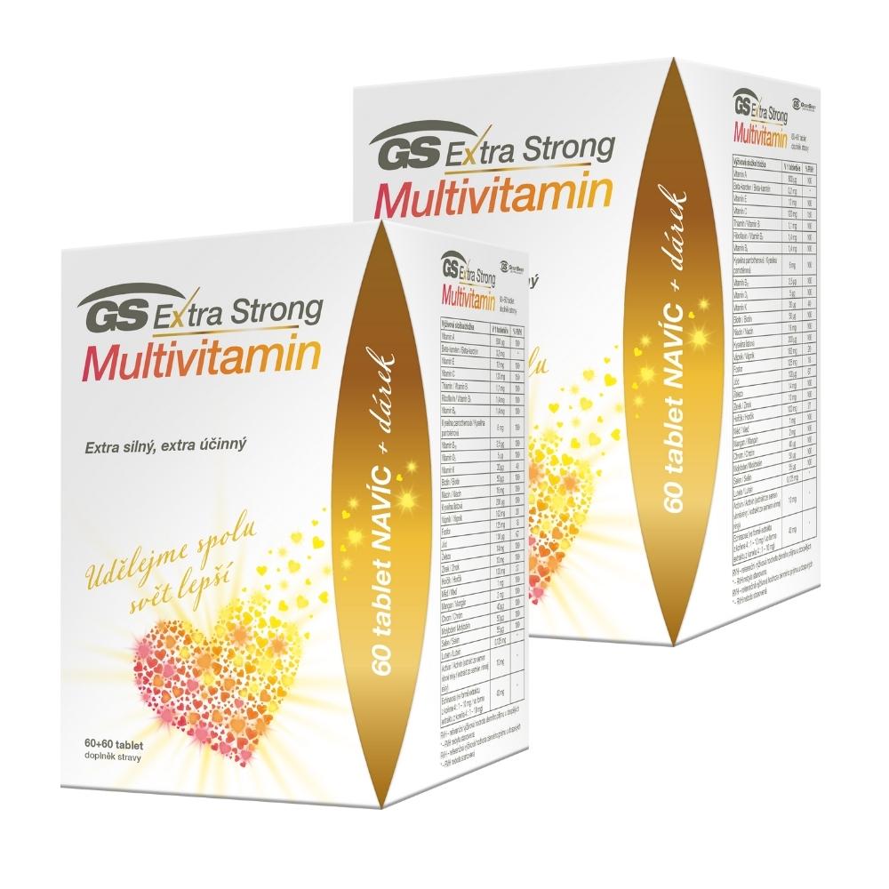 GS Extra Strong Multivitamin, 2 × 120 tablet, dárkové balení 2021 | GSKlub.cz