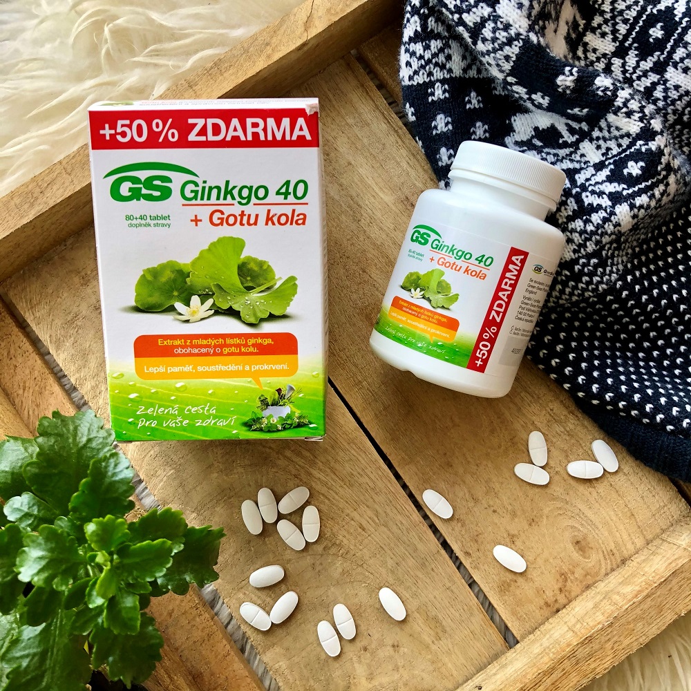 GS Ginkgo 40 mg + Gotu kola, 40+20 tablet | GSKlub.cz