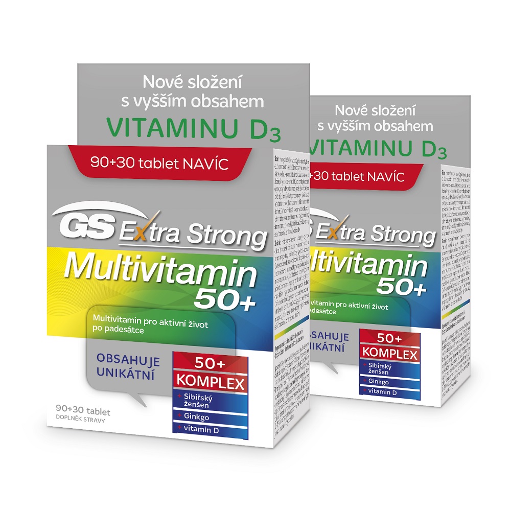 GS Extra Strong Multivitamin 50+, 2 × 120 tablet | GSKlub.cz