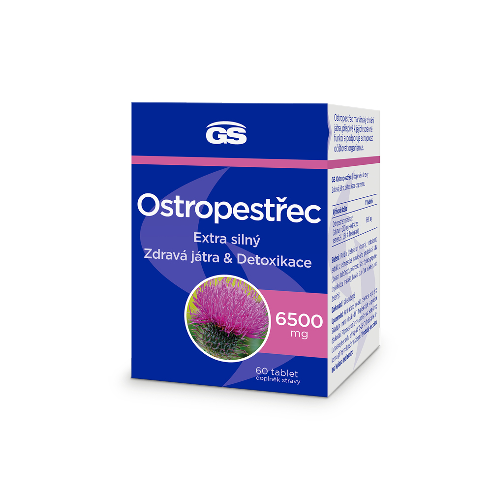 GS Ostropestřec 6500 mg, 2 x 60 + 20 tablet NAVÍC, dárkové balení 2025 ...